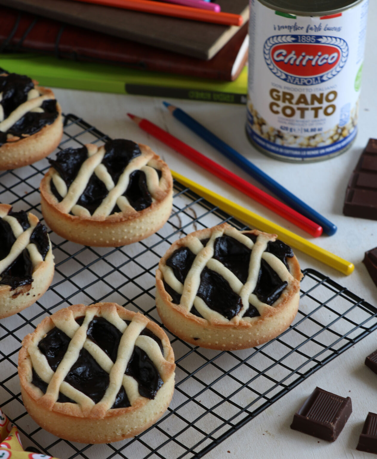 Crostatine al Cioccolato con Grano Cotto Chirico - Grano Chirico